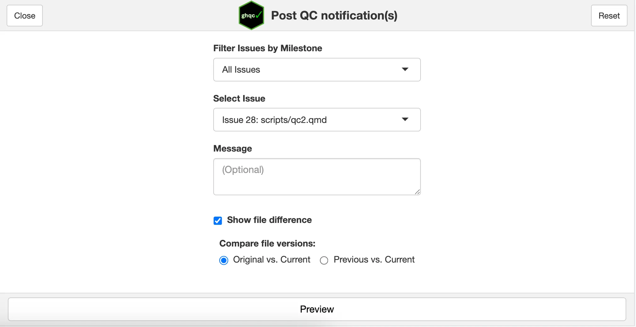 Notify File Changes | ghqc