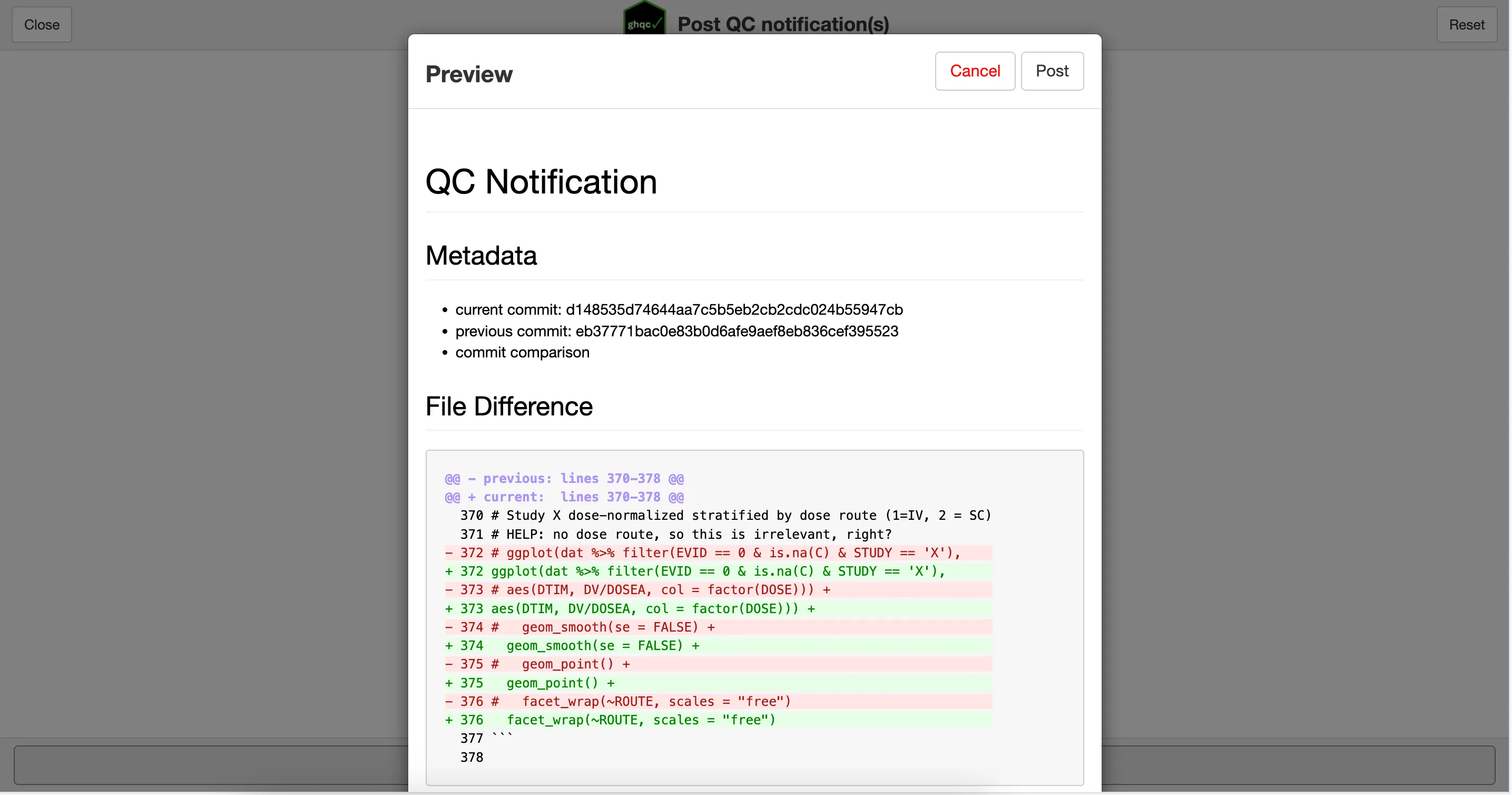 Notify File Changes | ghqc